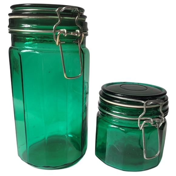 Vintage | Kitchen | Vintage Emerald Storage Containers Set Of 2 | Poshmark